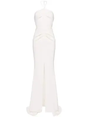 Maticevski Halterneck Maxi Dress - White
