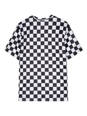 Comme Des Garçons Slogan-print Checkerboard T-shirt