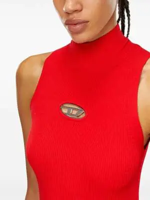 DIESEL® M-onervax Mock-neck Dress - Red