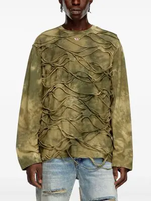 DIESEL® T-cranet-ls Textured Tie-dye T-shirt