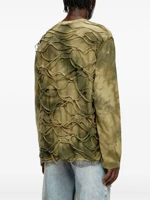 DIESEL® T-cranet-ls Textured Tie-dye T-shirt