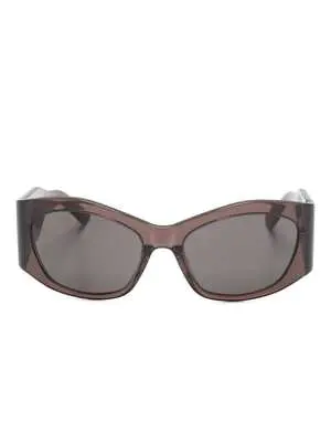 Balenciaga Geometric-frame Sunglasses - Brown