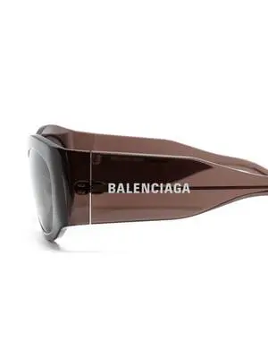 Balenciaga Geometric-frame Sunglasses - Brown