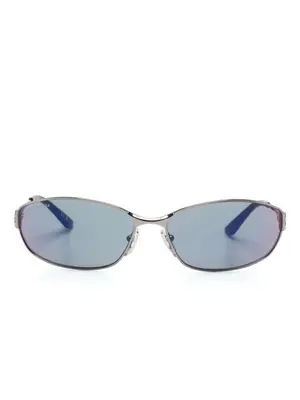 Balenciaga Oval-frame Sunglasses - Silver