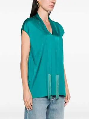 Roberto Cavalli Scarf-detail V-neck Blouse