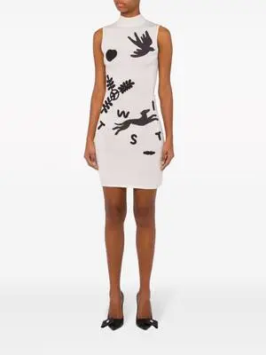 Moschino Embroidered Knitted Minidress