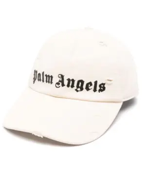 Palm Angels Logo-print Cotton Cap - Beige