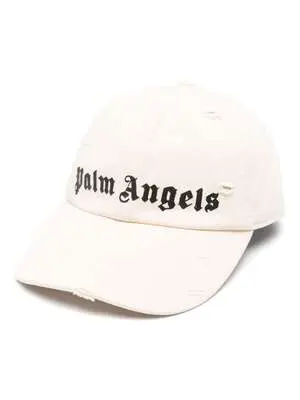 Palm Angels Logo-print Cotton Cap - Neutrals