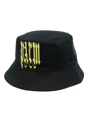 Palm Angels Gothic Logo-print Bucket Hat