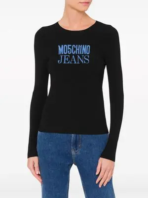 Moschino Logo-print Ribbed Top