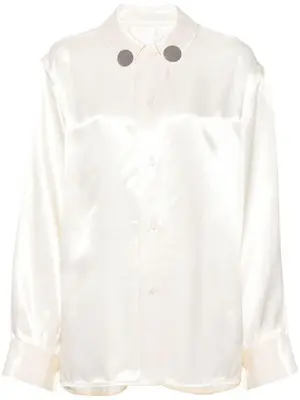 JIL SANDER Logo-appliqué Drop-shoulder Shirt