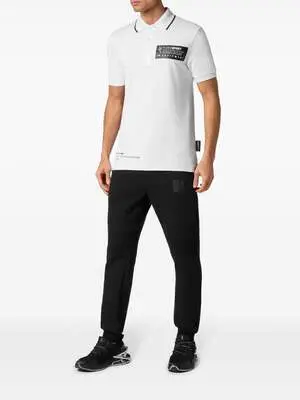 PLEIN SPORT Logo-print Piqué Polo Shirt