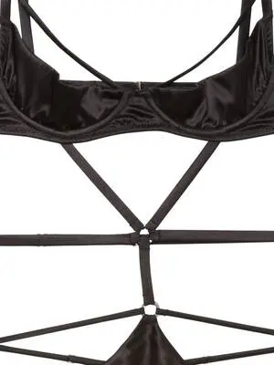 FLEUR DU MAL Strappy Bondage Underwire Bodysuit