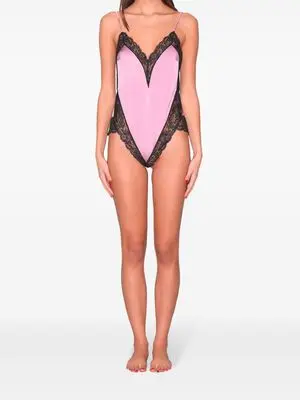 FLEUR DU MAL Venus Lace Teddy - Purple