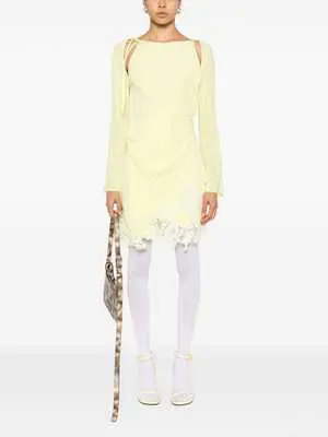 Acne Studios Floral-lace Mini Dress - Yellow