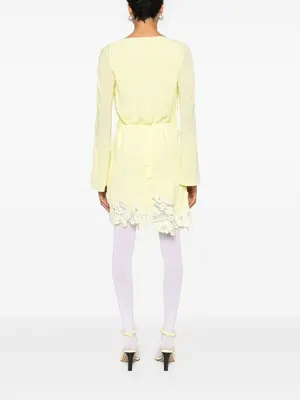 Acne Studios Floral-lace Mini Dress - Yellow