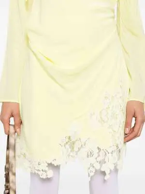 Acne Studios Floral-lace Mini Dress - Yellow