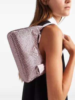 Prada Re-edition Crystal-embellished Mini Bag - Pink