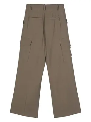 BLANCA VITA Wide-leg Cargo Trousers - Green