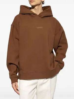 Dsquared2 Logo Print Hoodie - Brown