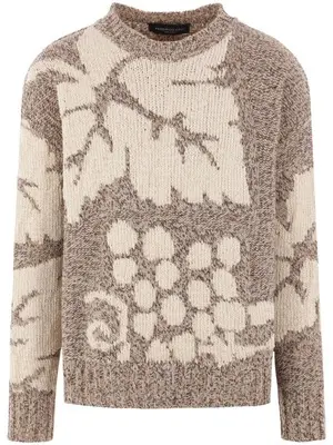 FEDERICO CINA Grape Intarsia Knit Jumper
