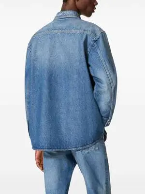 Valentino Garavani V-detail Denim Shirt - Blue