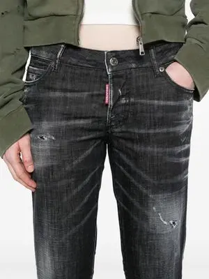 Dsquared2 Jennifer Low-rise Skinny Jeans - Black