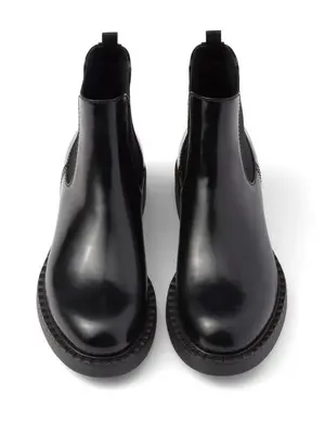 Prada Brushed-finish Chelsea Boots - Black