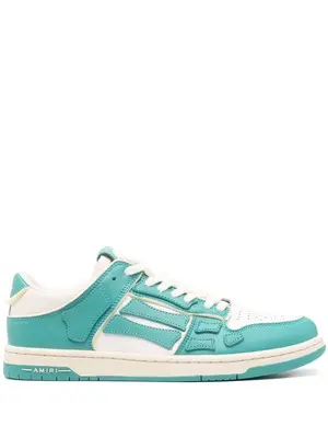 Amiri Collegiate Skel Leather Sneakers - Blue