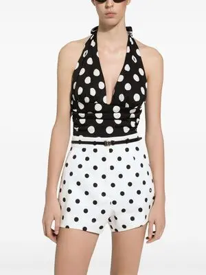 Dolce & Gabbana Polka-dot Cropped Top