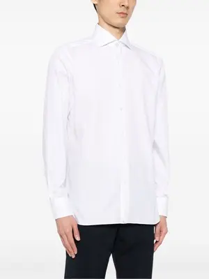 Zegna Spread-collar Cotton Shirt