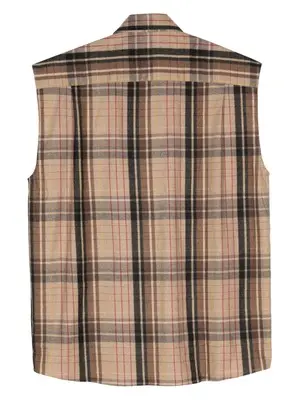 VTMNTS Tartan Check Flannel Sleeveless Shirt