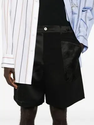 FENG CHEN WANG Dragon-jacquard Patchwork Shorts