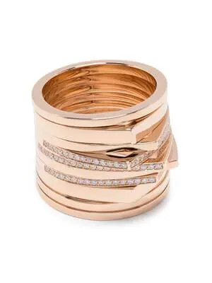 REPOSSI 18kt Rose Gold Antifer Diamond Ring - Pink