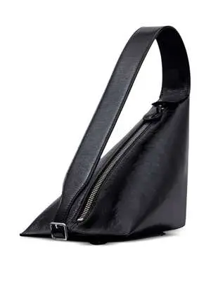 COURREGES Naplack Leather Shoulder Bag