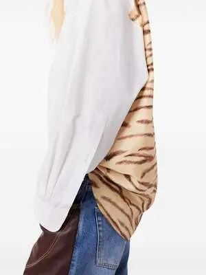 Stella McCartney Tiger-print Oversized Silk Shirt