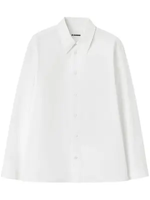 JIL SANDER Long-sleeved Cotton Shirt - White