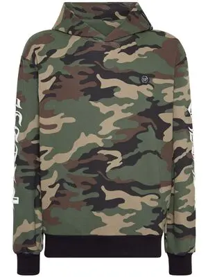 Philipp Plein Camouflage-pattern Hoodie