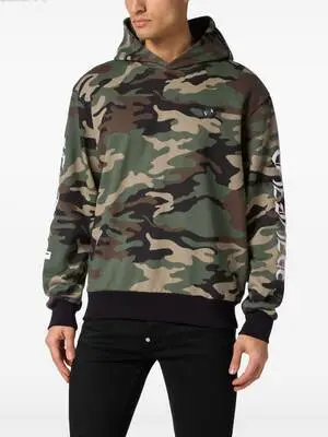 Philipp Plein Camouflage-pattern Hoodie