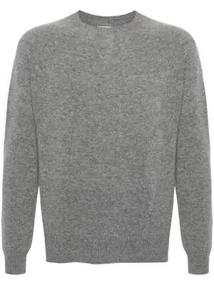 JIL SANDER Crew-neck Wool-blend Jumper - Grey