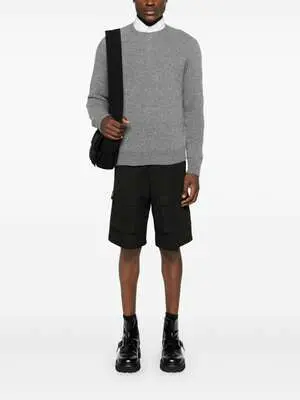 JIL SANDER Crew-neck Wool-blend Jumper - Grey
