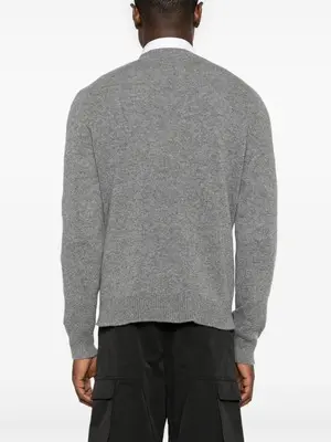 JIL SANDER Crew-neck Wool-blend Jumper - Grey