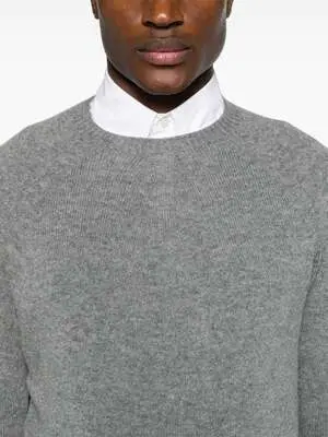 JIL SANDER Crew-neck Wool-blend Jumper - Grey