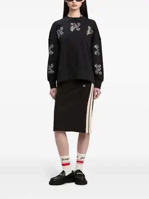 Palm Angels Monogram Midi Skirt - Black