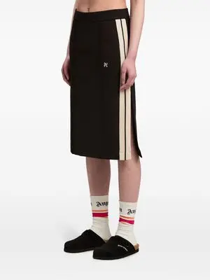 Palm Angels Monogram Midi Skirt - Black