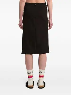Palm Angels Monogram Midi Skirt - Black