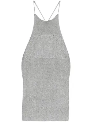 Paloma Wool Conan Metallic Knitted Top In Silver - 23% Off
