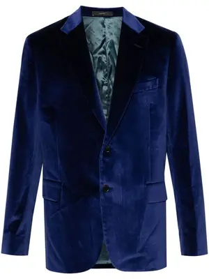 Paul Smith Single-breasted Velvet Blazer - Blue
