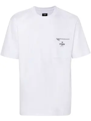 Fendi Logo-print Cotton T-shirt - White