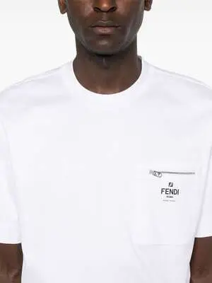Fendi Logo-print Cotton T-shirt - White